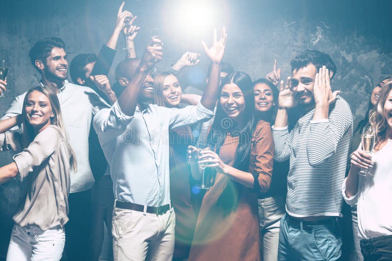 Endless party. stock photo. Image of flare, casual, attitude - 78913218