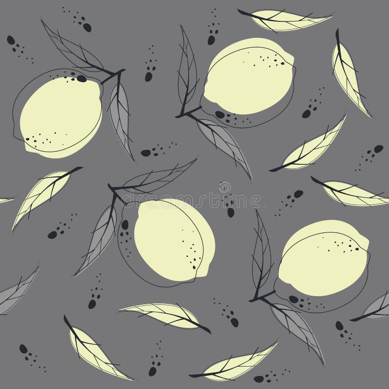 Endless Pattern with Citrus Fruits Stock Vector - Illustration of juicy ...