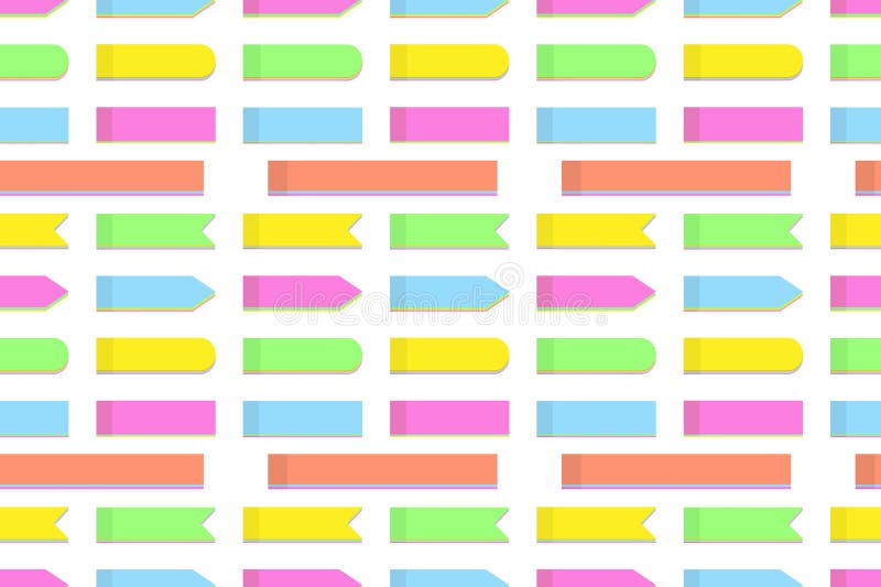 Endless Pattern of Colorful Office Paper Note Stickers of Various ...