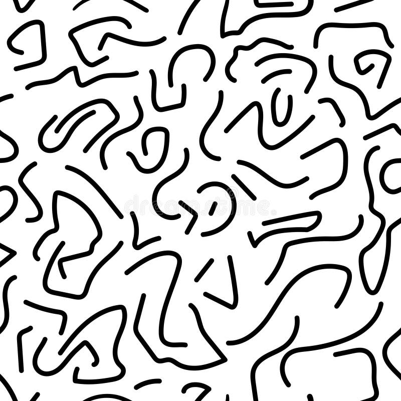 Endless Pattern of Hand Drawn Doodles Stock Vector - Illustration of ...