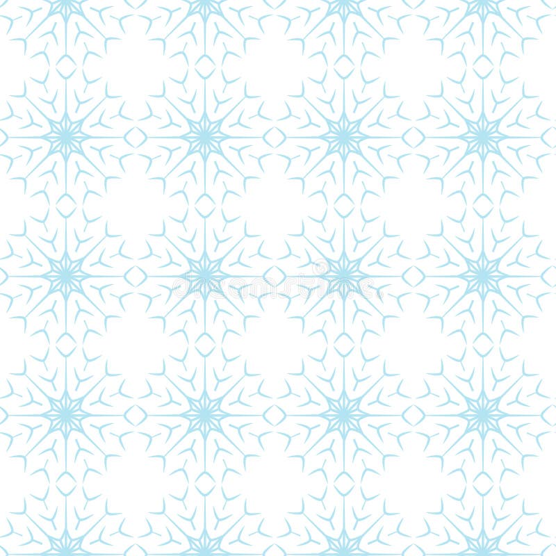 Endless Pattern of Outline Openwork Snowflakes in Trendy Winter Hues ...