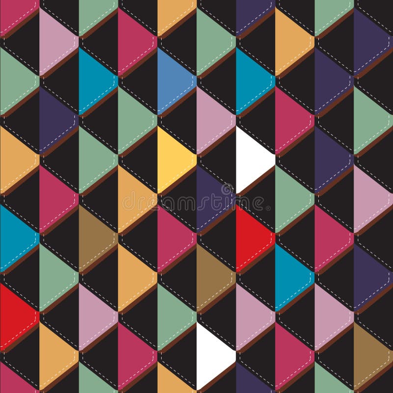 The Endless Pattern of Triangle Shape with Different Colors. Textile ...