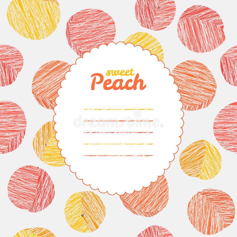 Endless Peach Texture, Repeating Fruit Background. Text Frame. Stock ...