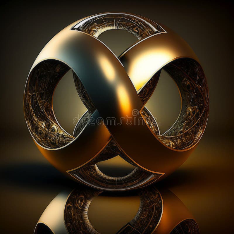 Endless Possibilities in Golden Infinity Stock Illustration ...