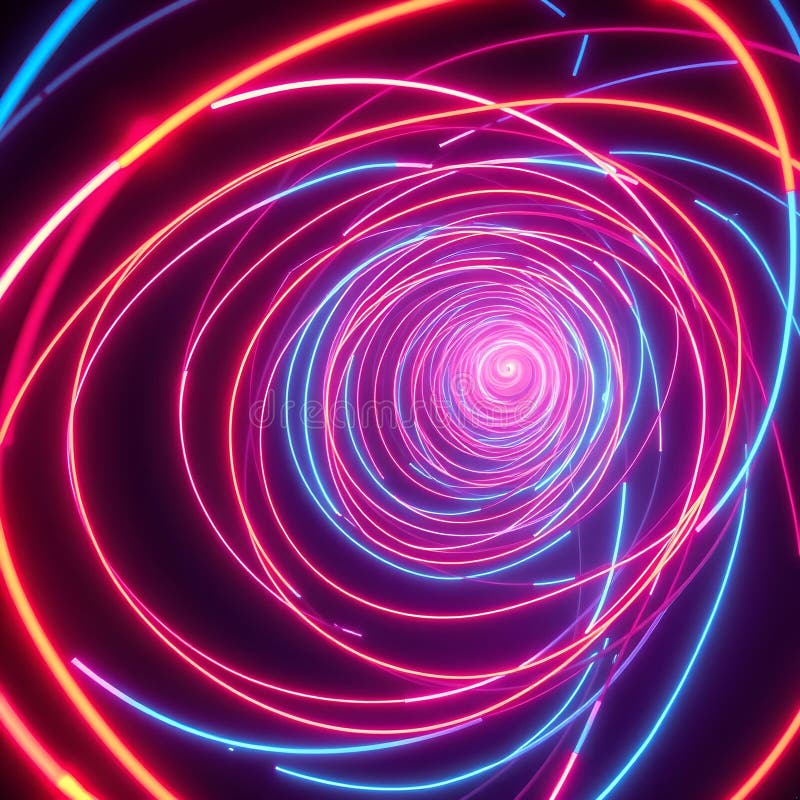 Endless Radiant Cables: Hypnotic Light Painting Techniques in Neon Sci ...