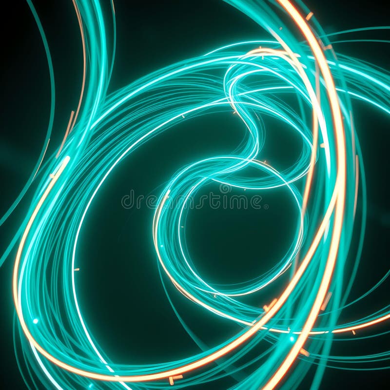 Endless Radiant Cables: Hypnotic Light Painting Techniques in Neon Sci ...