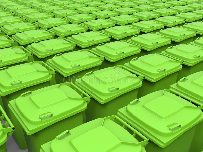Endless Recycle Bins Concept Stock Illustration - Illustration of waste ...