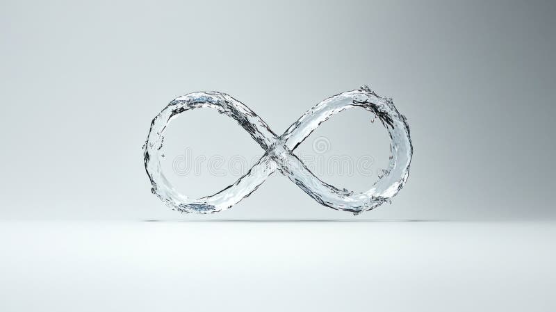Endless Refreshment: Water Infinity Symbol Splash Stock Illustration ...