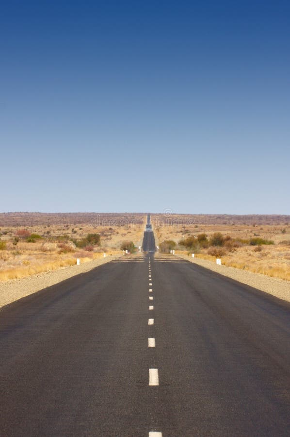 Endless Road (B1 in Namibia) Stock Image - Image of road, sand: 3675133