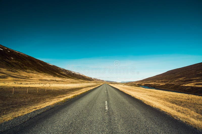 Endless road stock photo. Image of land, horizon, ring - 131845860