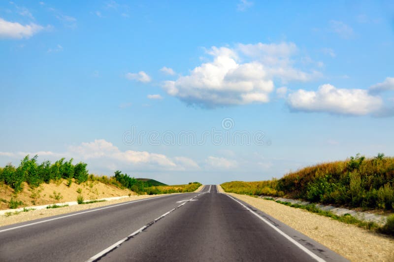 Endless road stock image. Image of cloud, journey, path - 100076629