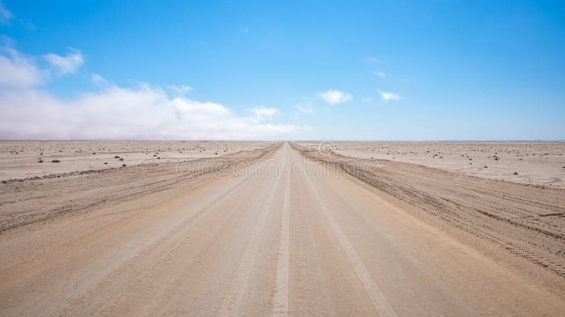 Endless Roads at Skeleton Coast, Namibia. Stock Image - Image of ...