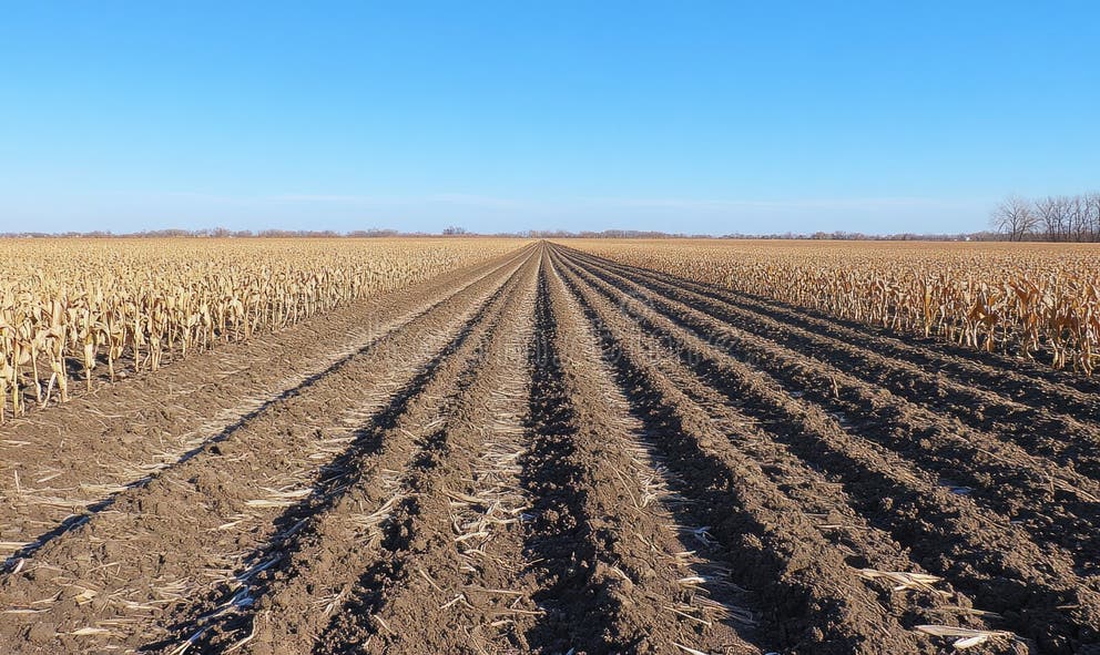 Endless Rows of Corn, Farm Landscape Stock Image - Image of country ...