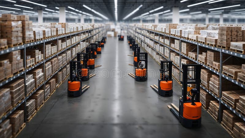 Endless Rows in a Massive Retail Warehouse Stock Image - Image of metro ...