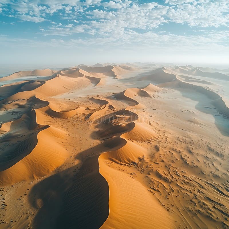 Endless Sand Dunes Cast Mesmerizing Patterns in Shifting Light. Stock ...