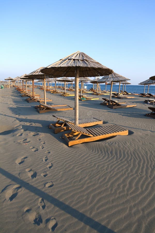 Endless sandy beaches stock image. Image of fishingnet - 32075153