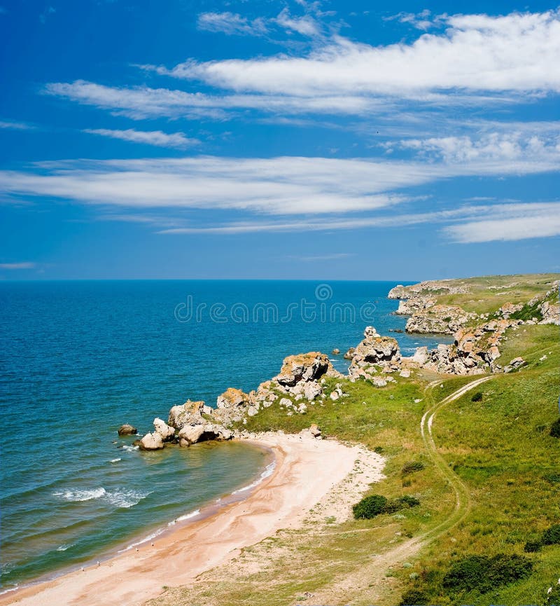 Endless sea coast stock photo. Image of seascape, bright - 14717794