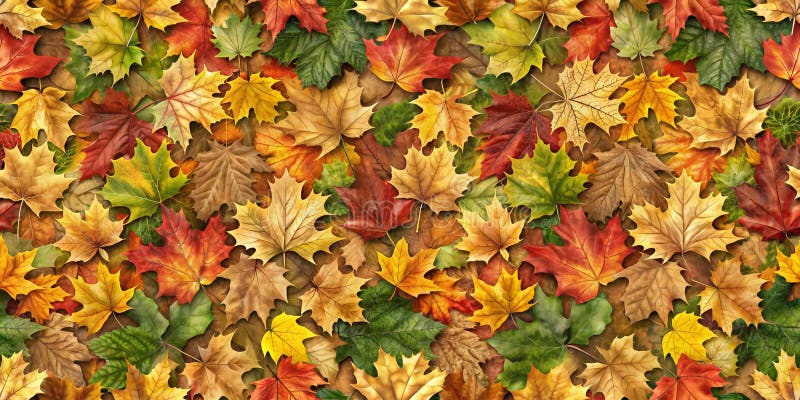 Endless Seamless Pattern Background Texture Camouflage Leaves Autumn ...