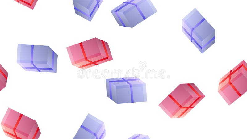 Endless Seamless Pattern of Beautiful Festive Love Joyful Gift Boxes on ...