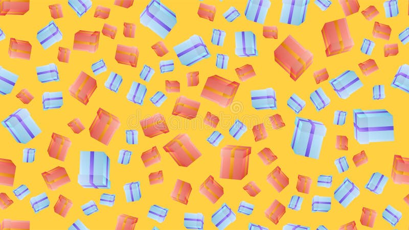 Endless Seamless Pattern of Beautiful Festive Love Joyful Gift Boxes on ...