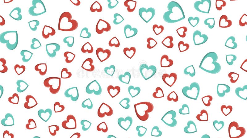 Endless Seamless Pattern of Beautiful Festive Love Joyful Tender Hearts ...