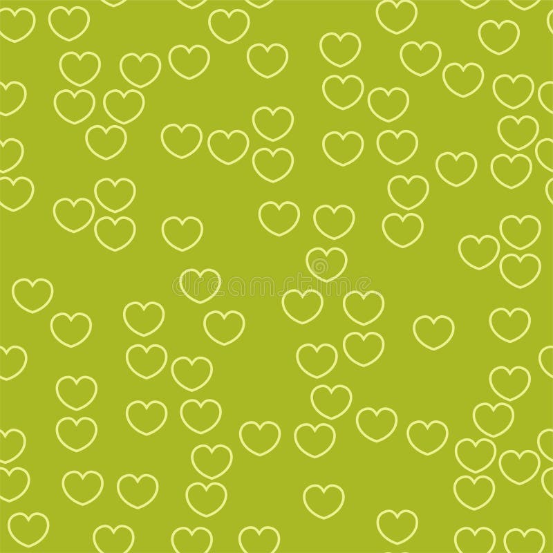 Endless Seamless Pattern of Hearts of Different Colors. Light Vector ...