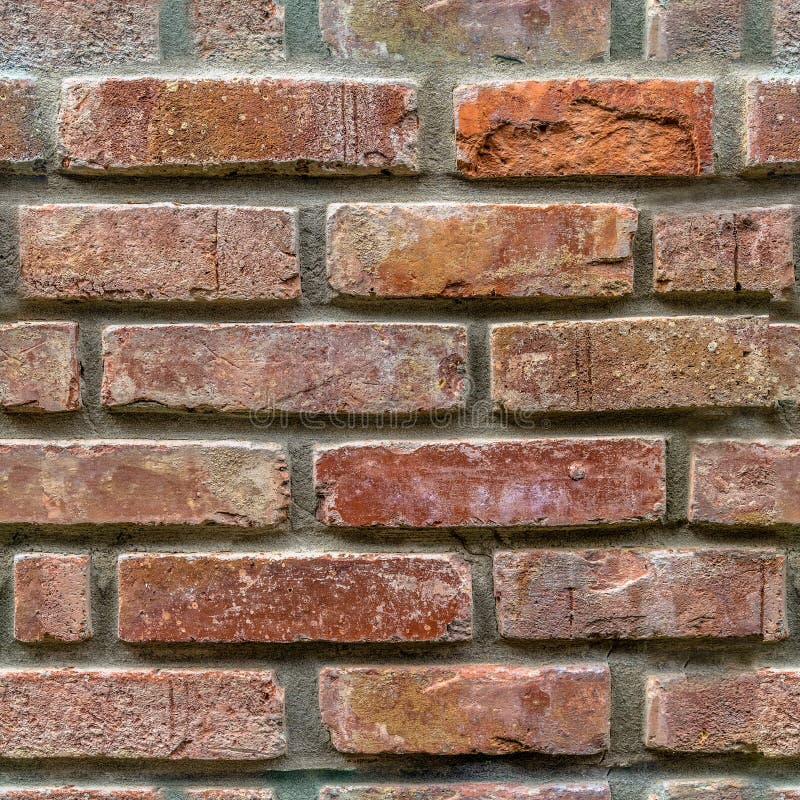 Endless Seamless Pattern of an Old Wall of Restored Bricks with a ...