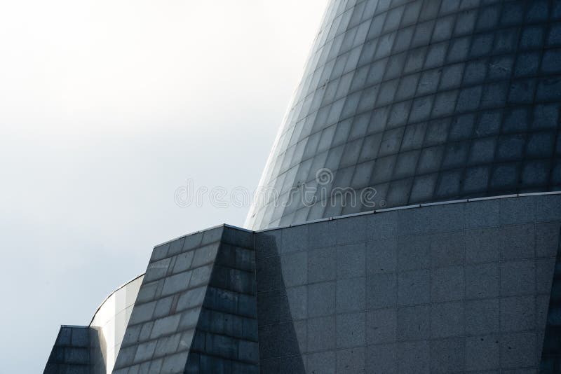 Endless Side of Glass Skyscraper in Business Center Stock Photo - Image ...