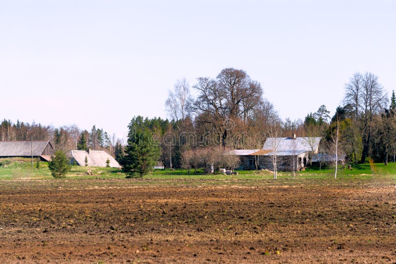 Endless Spaces and Wonderful Views of the Old Farm in Early Spring ...