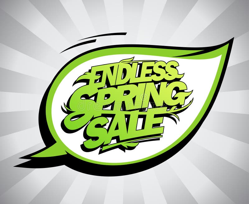 Endless Spring Sale Vector Banner Design Stock Vector - Illustration of ...