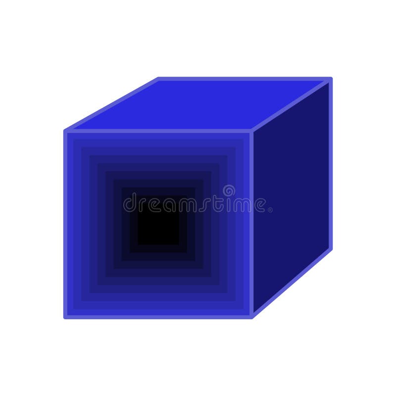 Endless Square Cube Shape Illustration Stock Illustration ...