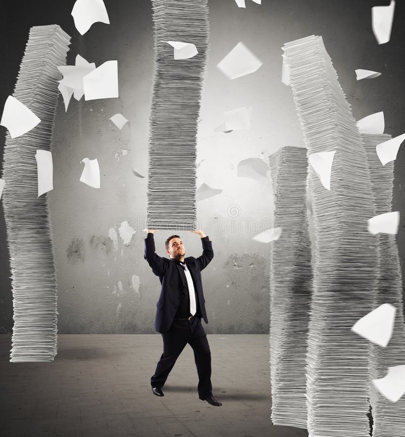 Endless paperwork stock image. Image of indoors, files - 52034739