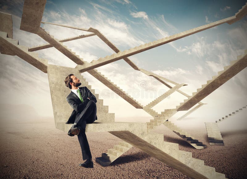 Endless stairs of business stock image. Image of choose - 59491729
