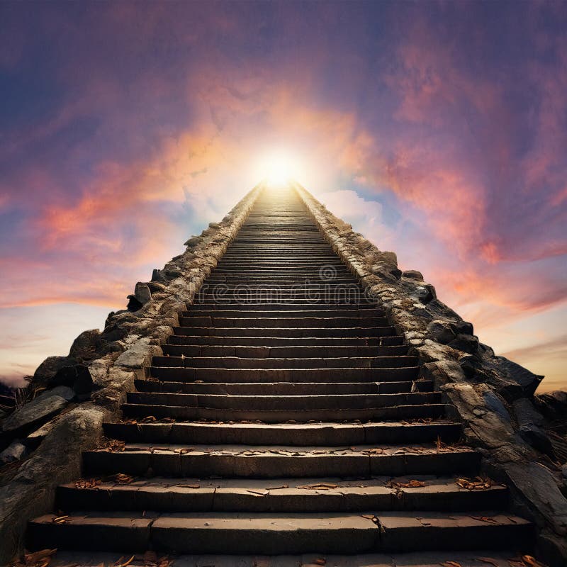 Endless stairway stock illustration. Illustration of spiritual - 347134110