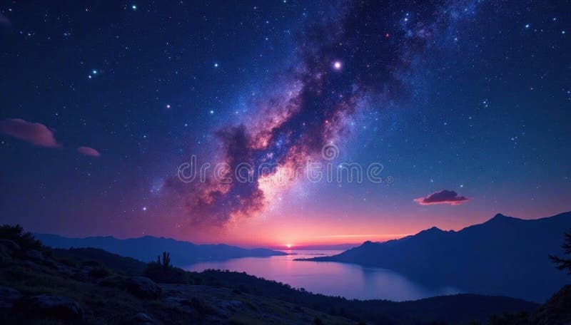 Endless Star Stream Arching Across Velvet Night, Galaxy, Wallpaper ...