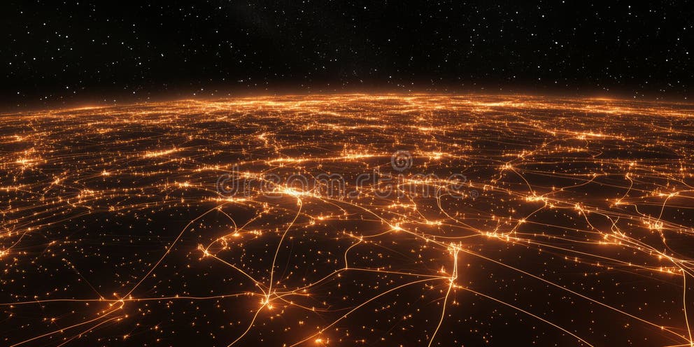 An Endless Starry Expanse Featuring a Network of Galactic Highways Made ...