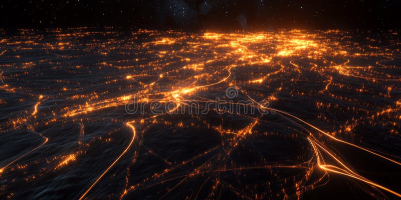 An Endless Starry Expanse Featuring a Network of Galactic Highways Made ...