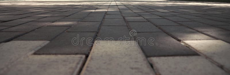 Endless Stone Road. the Park Path is Covered with Tiles Stock Photo ...