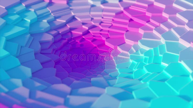 Endless Stream of Pieces of Hard Surface. Cyclic Wave Movements Stock ...