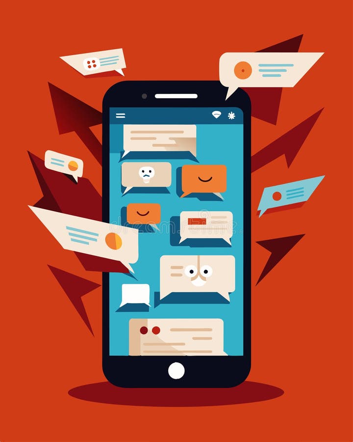 An Endless Stream of Toxic Texts Lighting Up the Screen of a Smartphone ...