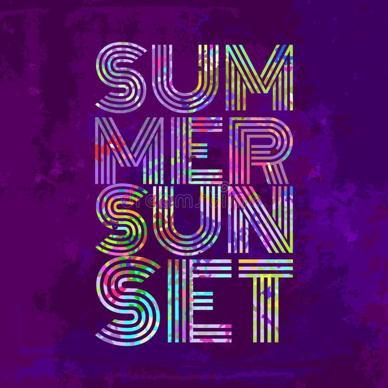 Endless Summer - Artwork for Wear in Custom Colors Stock Vector ...