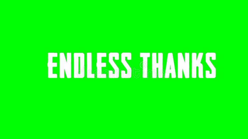 Endless Thanks Text Green Screen Animated Video Stock Video - Video of ...