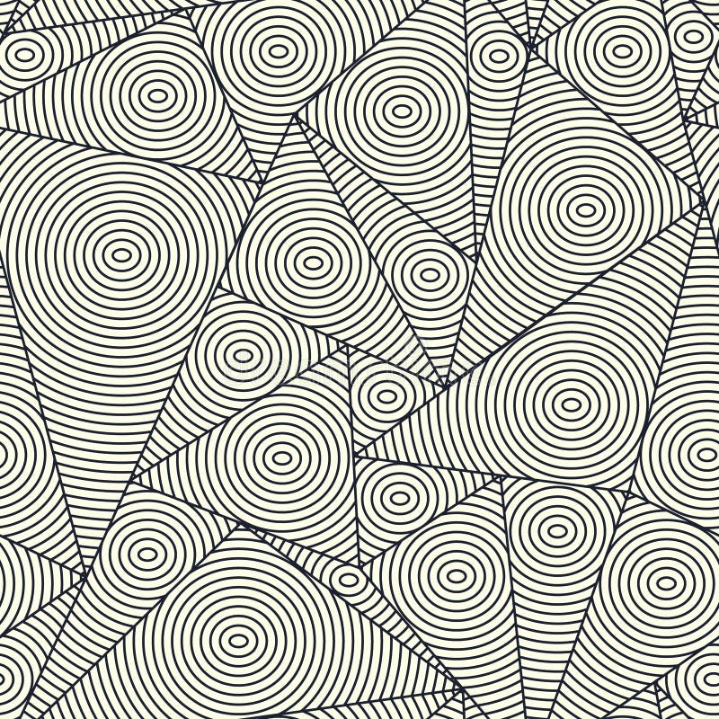Endless Triangle Structure with Parallel Circles in. Stock Illustration ...
