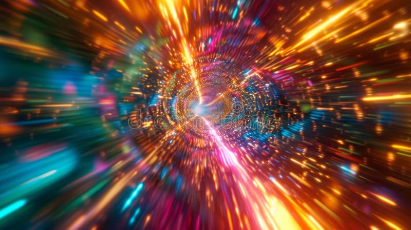 An Endless Tunnel of Radiating Particles Spinning in a Symphony of ...