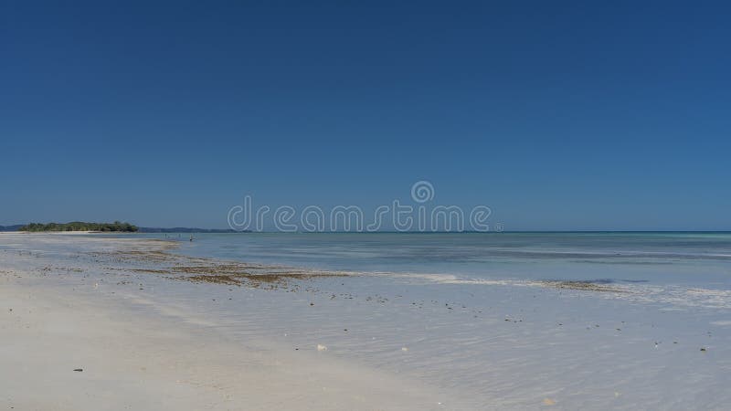 The Endless Turquoise Ocean Stretches To the Horizon. Stock Image ...