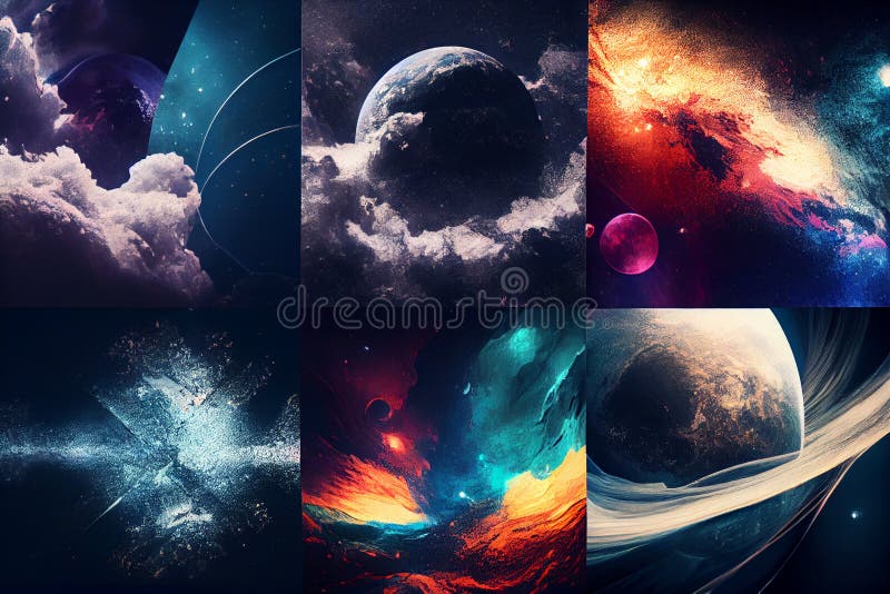 Outer Space Collage Stock Illustrations – 520 Outer Space Collage Stock ...