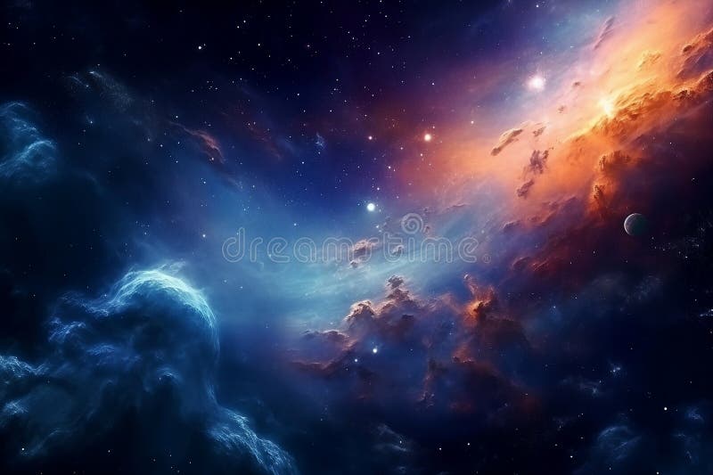Endless Universe with Stars and Galaxies in Outer Space Stock Image ...