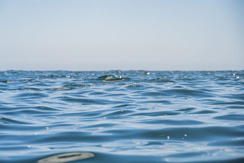Endless View of the Ocean from Sea Level Stock Image - Image of calm ...