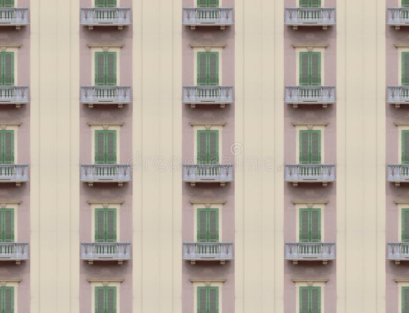 Endless windows facade stock image. Image of deception - 91193261