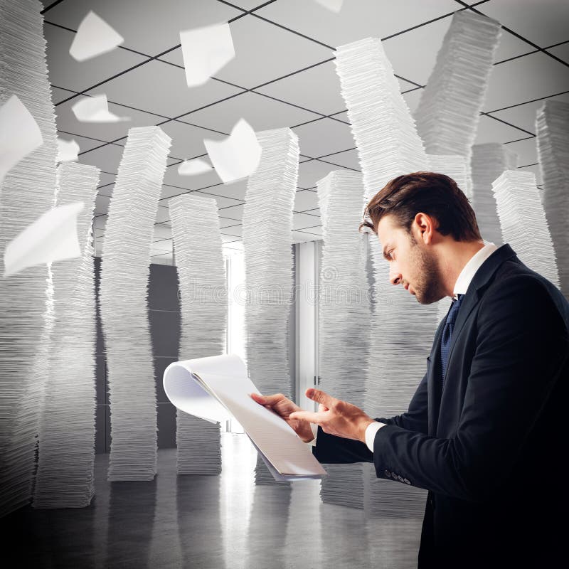 Endless work documents stock photo. Image of analysing - 61491788